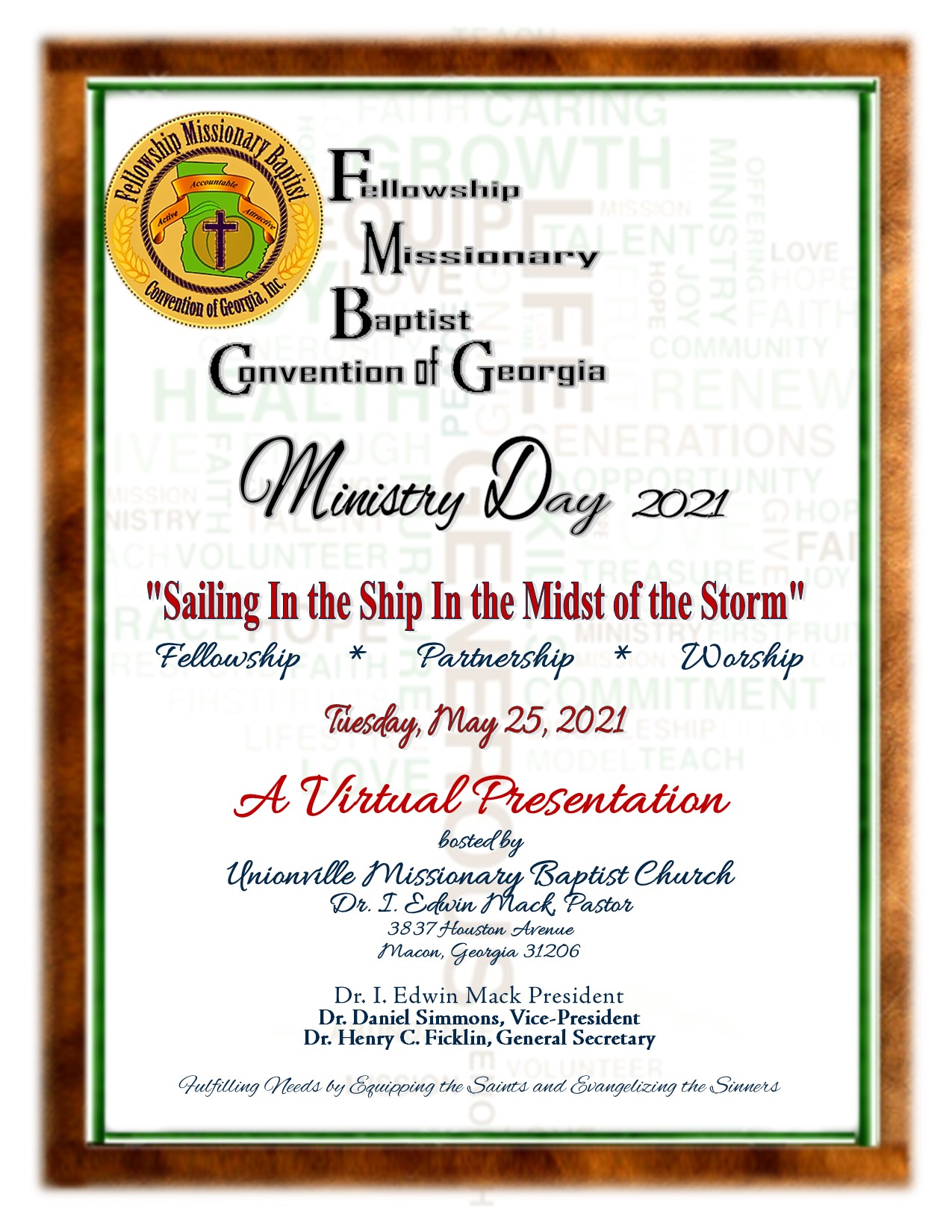 Ministry Day 2021 – Fellowship Missionary Baptist Convention of Georgia