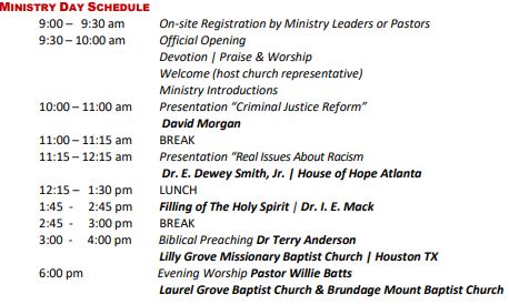 Ministry Day 2021 – Fellowship Missionary Baptist Convention of Georgia